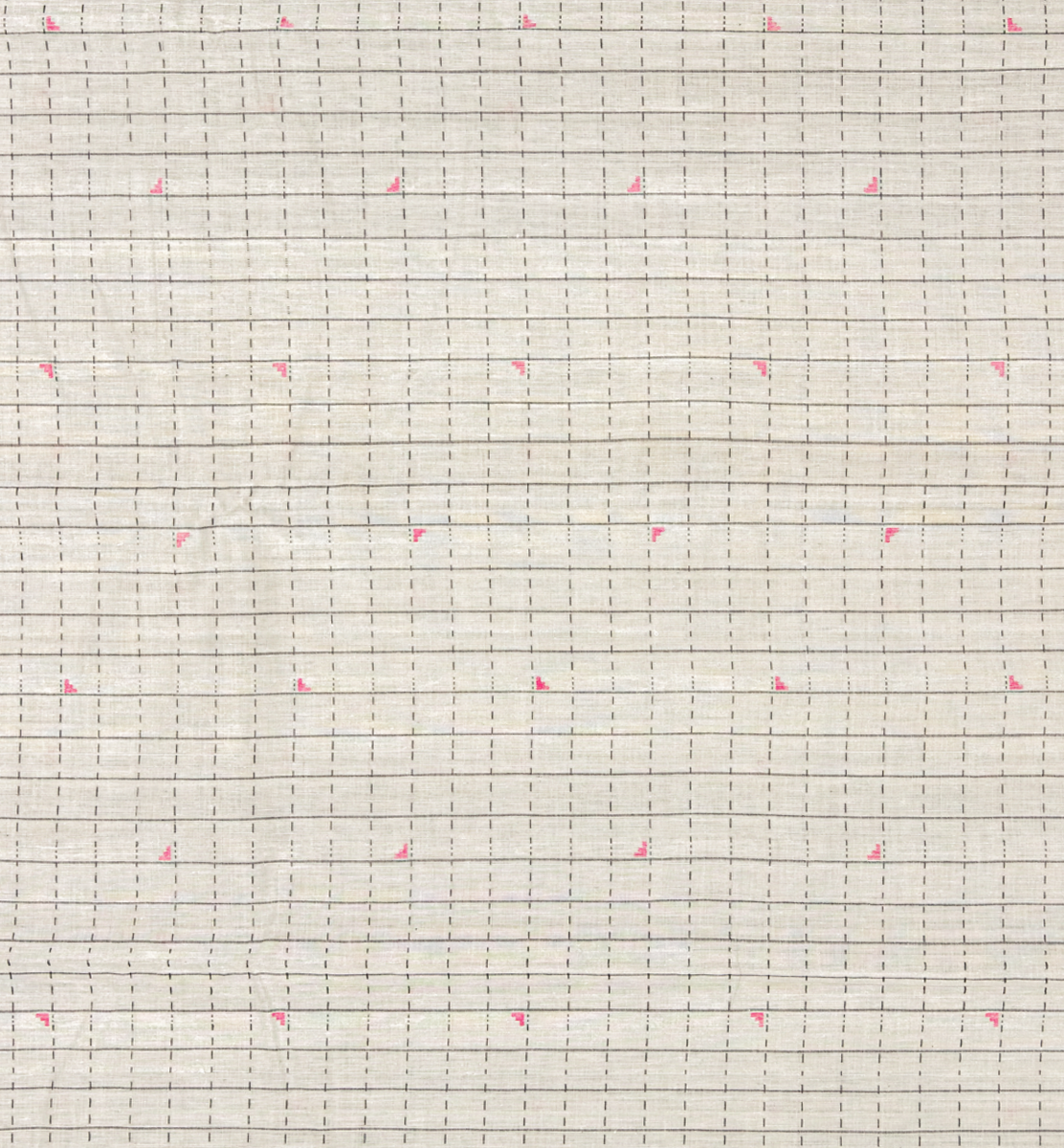 Dobby Triangle Jamdani Cotton Handloom Fabric - Grey