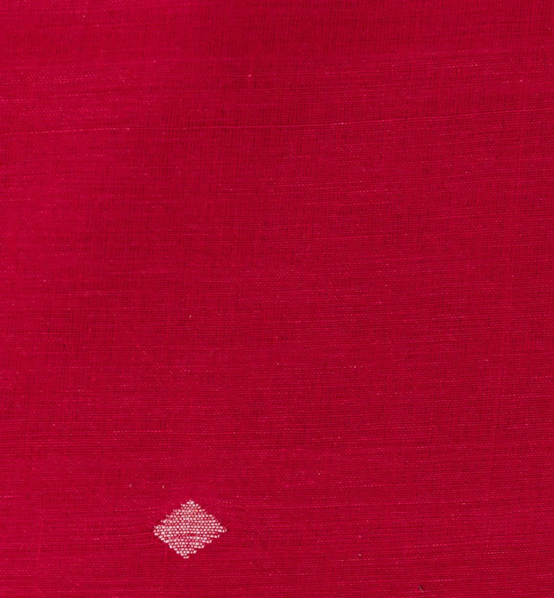Diamond Jamdani Cotton and Handspun Handloom Fabric - Red
